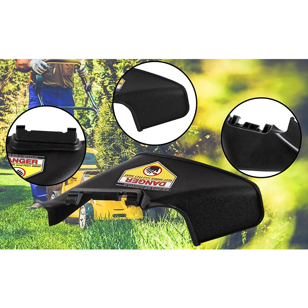 LIZEWEI 731-07486 Side Discharge Chute Replaces for 73107486 Compatible with Troy-Bilt Columbia, Craftsman, Huskee and MTD 11A, 12A Series Lawn Mower with 21" Deck