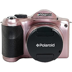 Polaroid IE6035-RG-STK-4 iE6035 18MP 60x Optical Zoom Digital Camera, Rose Gold Bundle with Lexar 32GB Memory Card, Deco Gear Camera Bag, Lens Blower, Lens Pen, 12inch Tripod & More