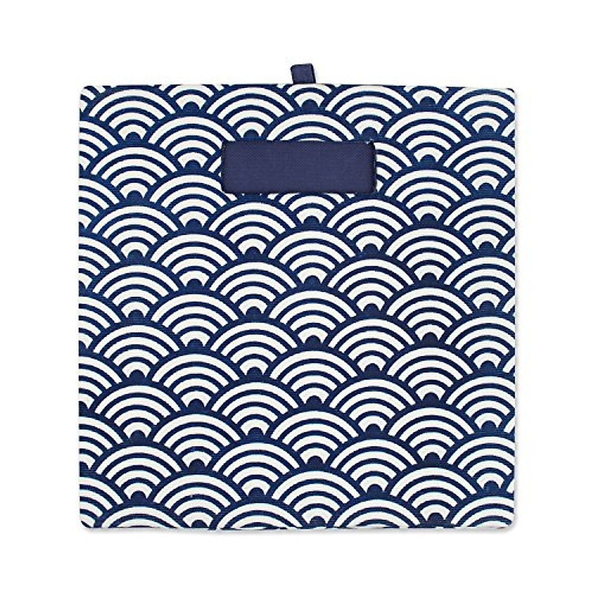 DII Collapsible Hard Sided Bin, Waves, Blue, Small