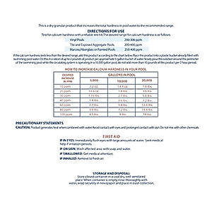 Robelle 2816B Calcium Hardness Increaser for Swimming Pools, 16 Pounds