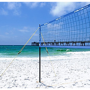 Park & Sun Sports Spectrum 2000: Portable Professional Outdoor Volleyball Net System, Blue