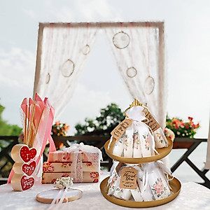 Siifert 50 Pcs Wedding Bridal Shower Lip Balm Bulk Floral Wedding Bachelorette Favor Vanilla Lip Balm Favors Chapped Sticks Pack Bulk Bridesmaid Gifts Small Thank You Gifts for Women Guests