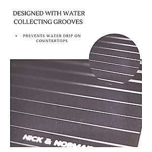 Nick & Norma's Kitchen Defrosting Tray for Frozen Meat – Thermal - Conducting Aluminum Defrosting Plate Board – Large Defrost Thawing Tray for Frozen Meat, Fish, Veggies - Silicone Riser & Water Ridge