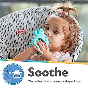 Nuby Silicone Wrist Teething Mitten - Baby Teether Ring - 3+ Months - Koala