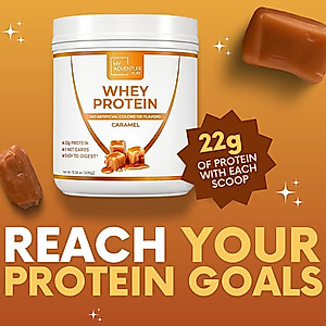 Whey Isolate Protein Powder - Low Carb Protein Powder for Women - Sweetened with Stevia Whey Isolate Protein for Muscle Growth - Natural Clean Protein Powder (Caramel, 15 Servings)