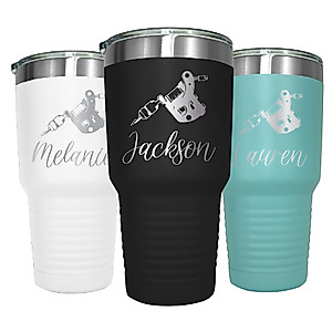 Personalized Tattoo Artist Tumbler - 30 oz Tumbler with Lid - Laser Engraved - Stainless Steel - Vacuum Insulated