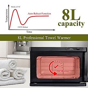 Hot towel warmer, 8L Towel Warmer Spa, Professional Towel Warmer for Facial,Small Towel warmer caddy for Salon,Spa, Message