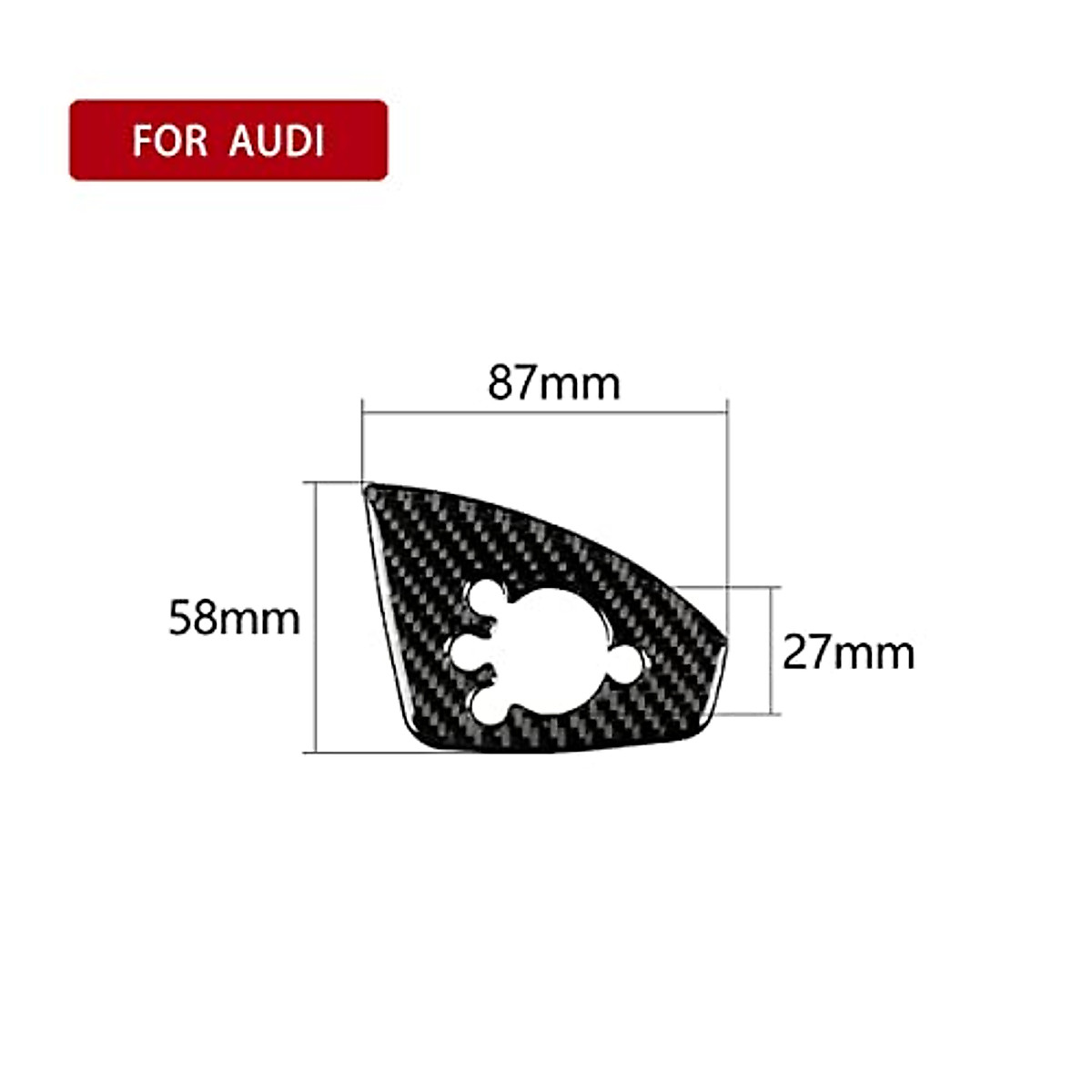 NC Carbon Fiber Trim Cover Sticker Compatible with Audi TT 8n 8J MK123 TTRS 2008-2014 (Carbon Fiber A, Door Button Cover B LHD)