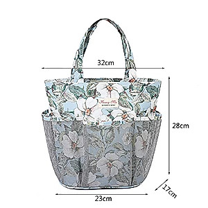 Mesh Shower Caddy Bag - Mesh Shower Basket for College Dorm Room Essentials, Portable and Light Quick Dry Bath Organizer for Beach Camp Gym (Beige)