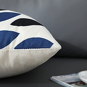 Throw Pillow Covers 22X22 inch Set of 4 Linen Farmhouse Home Decor Square Geometric Abstract Accent Pillow Cover Decorative Cushion Modern Outdoor Indoor Pillow Case for Couch Sofa Chair