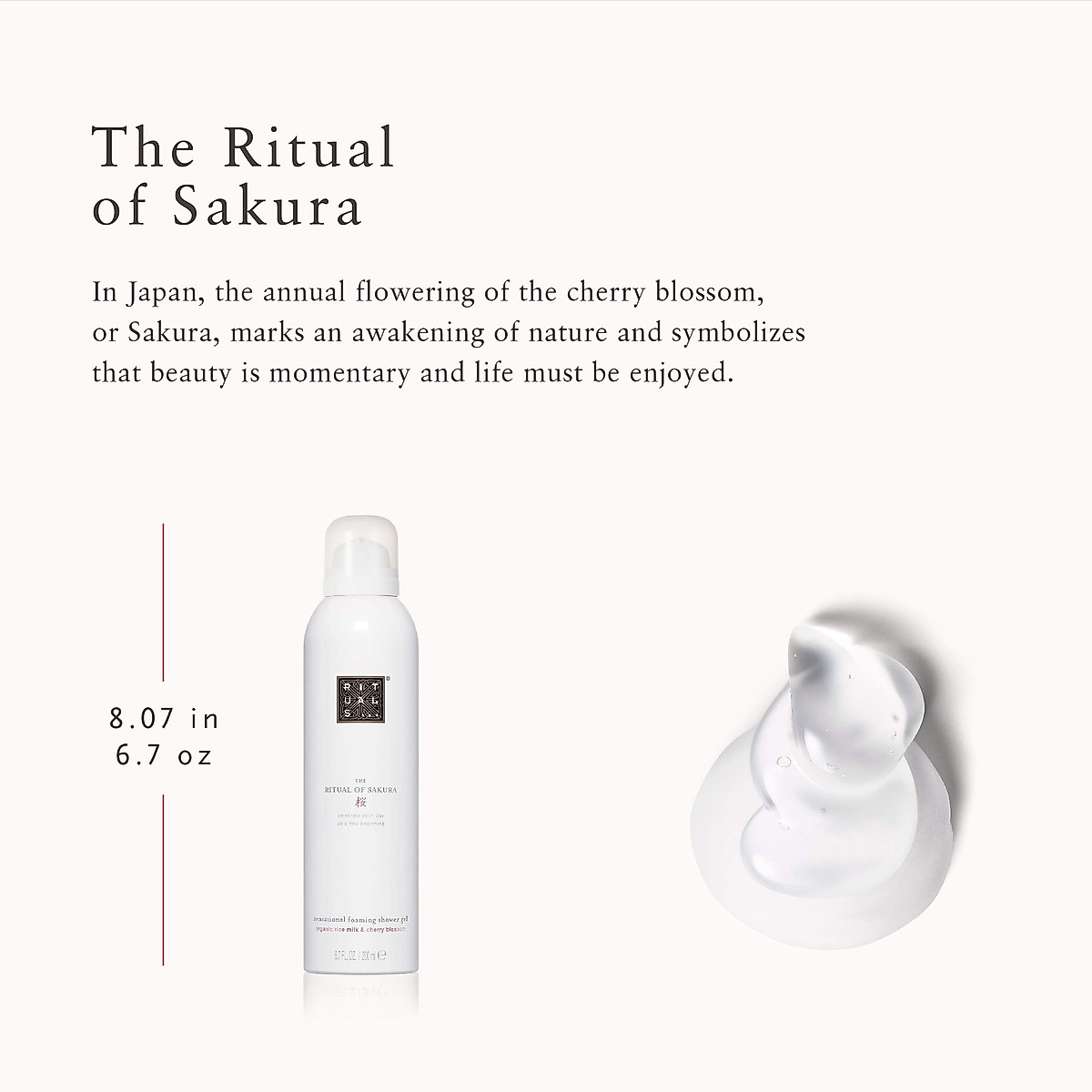 RITUALS The Ritual of Sakura Foaming Shower Gel Cherry Blossom, 6.7 Fl Oz