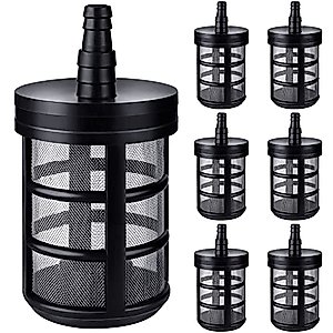 OIIKI 8PCS Black Household Hose Filters, Stainless Steel Encryption Filter, Water Pump Filter Connect with Water Line for Spring Water, Garden, Sprayers, Car Washers, Oil Pumps, Industrial Equipment