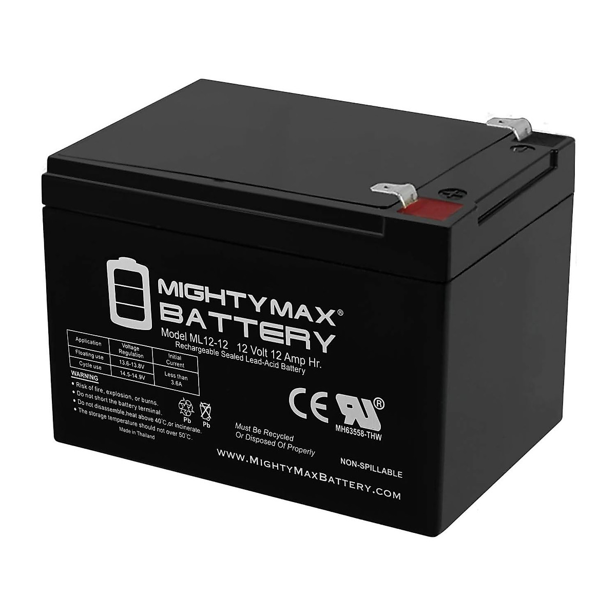 12V 12AH Replacement Battery for Energy Power EP-SLA12-12T2