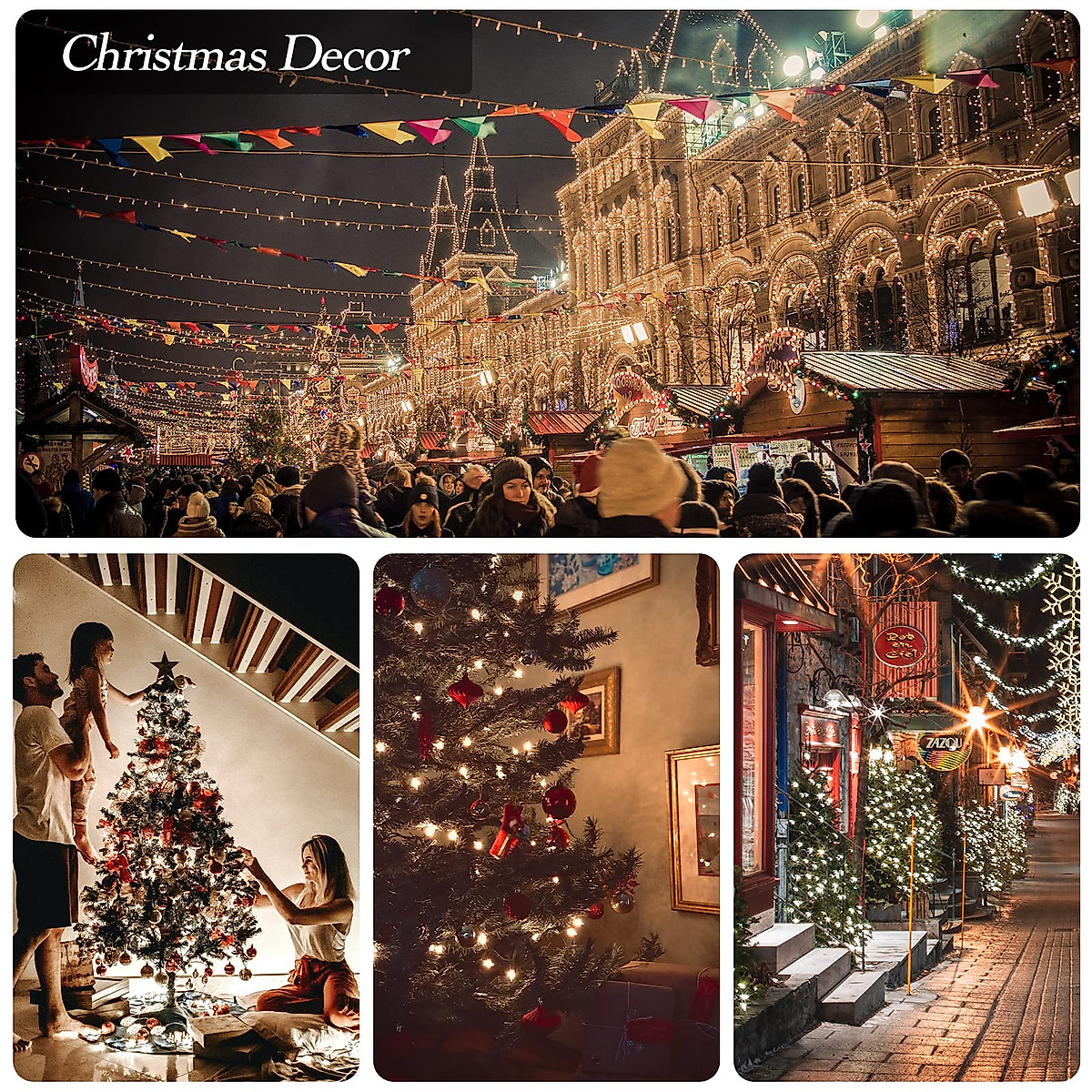 CHYSUPER 25 Pack C7 Clear Replacement Bulbs, 120V 5W Incandescent, C7 Christmas Lights, E12 Candelabra Base C7 Halloween Bulbs Warm White for Patio Outdoor String Lights Decor, Night Light