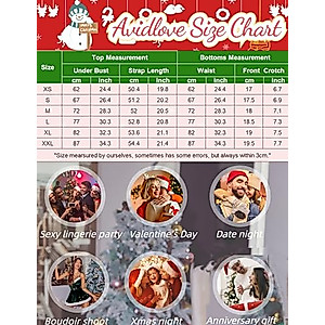 Avidlove Sexy Christmas Lingerie for Women Santa Bodysuit Lingerie with Garter Set Green S