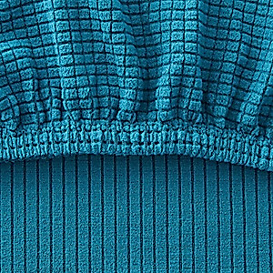 Juvale 2 Pack Stretch Outdoor Cushion Covers for Patio Furniture and Sofas, Reversible (Medium, Teal)