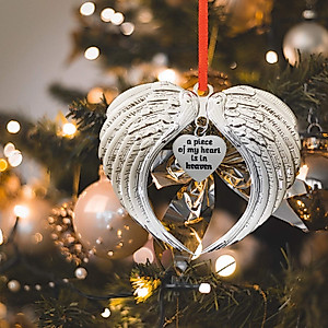 Christmas Ornament in Memory of Loved One – Memorial Ornament for Christmas Tree – Premium Nickel Material – Elegant Ribbon and Packaging
