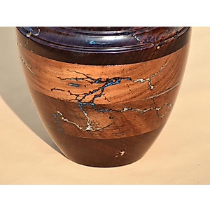 Rosewood Fractal Decorative urn Funeral Urn Pet Loss urn Memorial urn Wooden urn Box Lichtenberg Figure Resin urn for Ashes Cremation urn Urn for Human Ashes (Large up to 200 lb)
