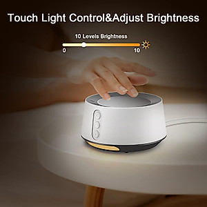 Sundiko White Noise Machine, Sleep Sounds Machine with 14 Soothing Sounds, 5 Sleep Timer and Night Light, Noise Machine for Sleeping Baby Kids Adults White