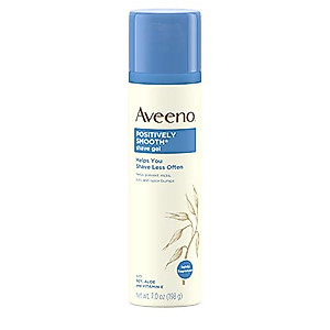 Aveeno Positively Smooth Moisturizing Shave Gel with Soy, Aloe, and Vitamin E to help Prevent Nicks, Cuts and Razor Bumps, Lightly Fragranced, 7 oz