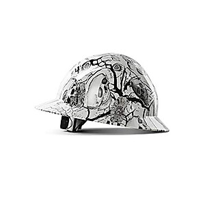 LANON Full Brim Hard Hat, OSHA Construction Work Approved, Premium Charcoal Gray Design, FRP Safety Helmet with 4 Point Adjustable Ratchet Suspension, Class C