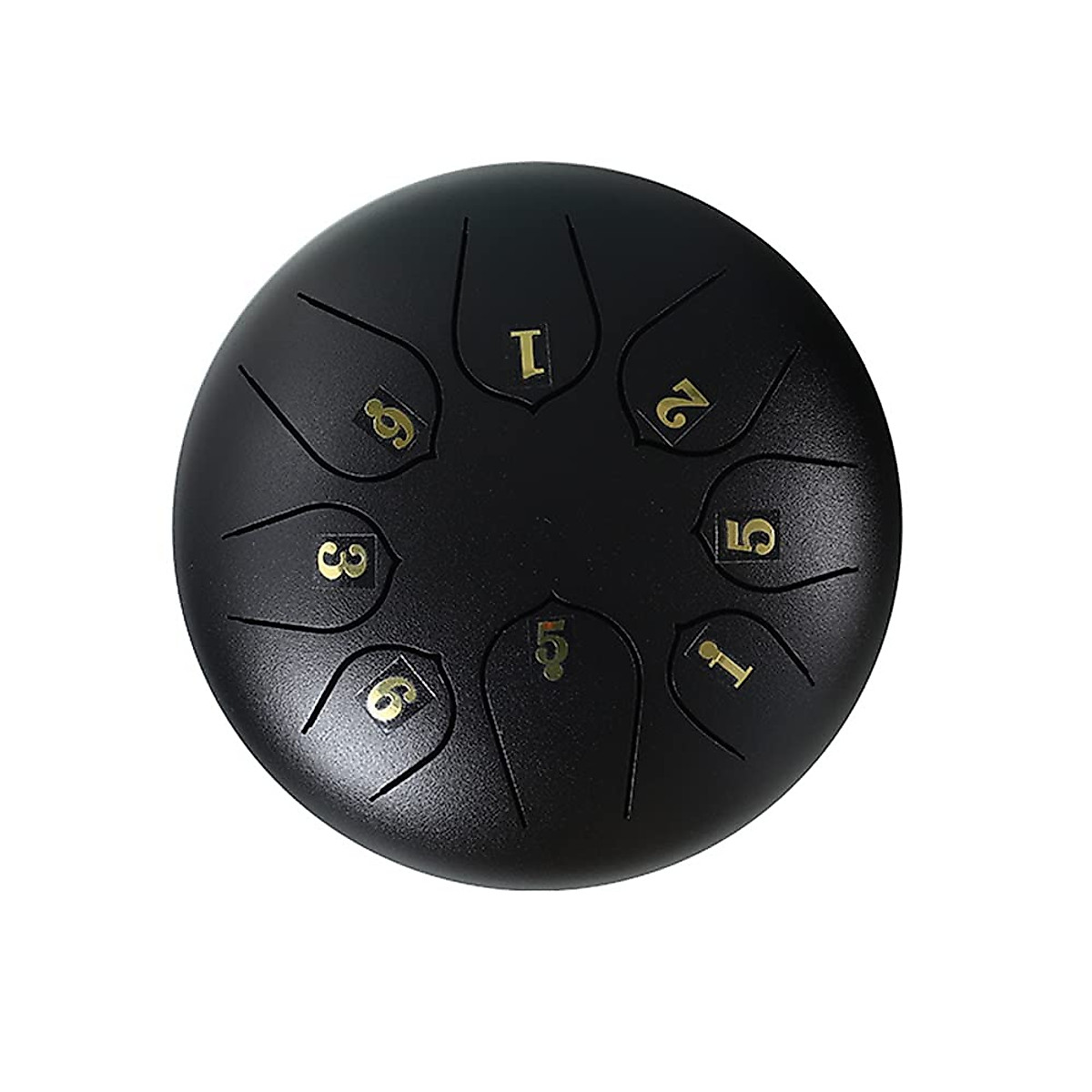 LAOZE Steel Tongue Drum-12 Inch 13 Note Percussion Instrument Lotus Hand Pan Drum with Drum Mallets Carry Bag (6''-8note, Gold)