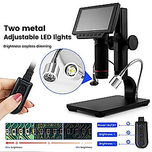 Andonstar 5 inch Screen 1080P Digital Microscope HDMI Microscope for Circuit Board Repair Soldering Tool ADSM302