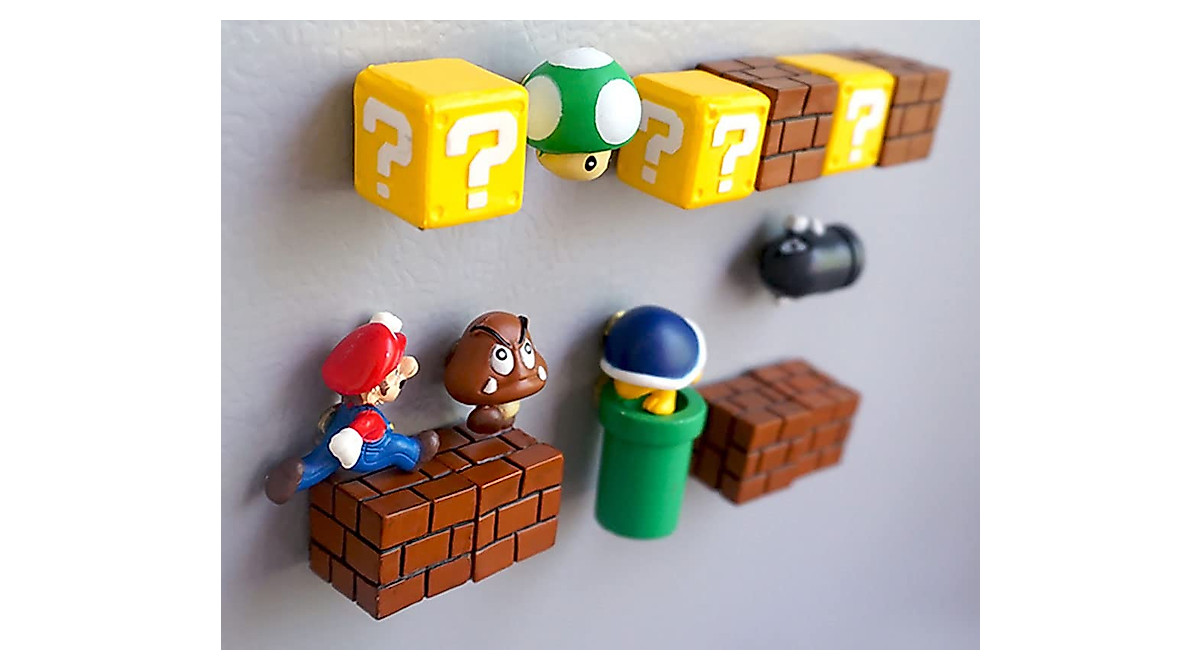 Fun 3D Mario Fridge Magnets Set by BeautySha