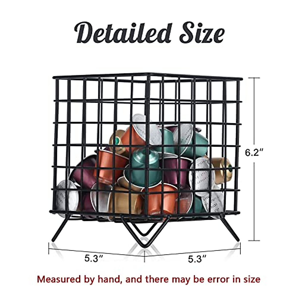 Coffee Pod Holder, Large Capacity K Cup Holder and Coffee Storage Coffee Pod Organizer for Coffee Station Organizer and Coffee Pod Storage K Cup Holders for Counter Coffee Bar (Matte black)