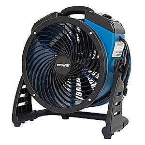 XPOWER P-21AR 11" Diameter Industrial High Velocity Axial Air Mover/Carpet Dryer/Floor Fan/Utility Blower 1100 CFM, 0.6 Amps
