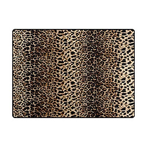 ALAZA Leopard Print Vintage Area Rug Rugs for Living Room Bedroom 7' x 5'