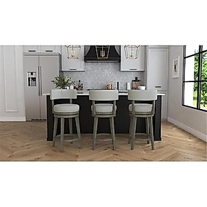 Hillsdale Furniture Lawton Wood Counter Height Swivel Stool Walnut