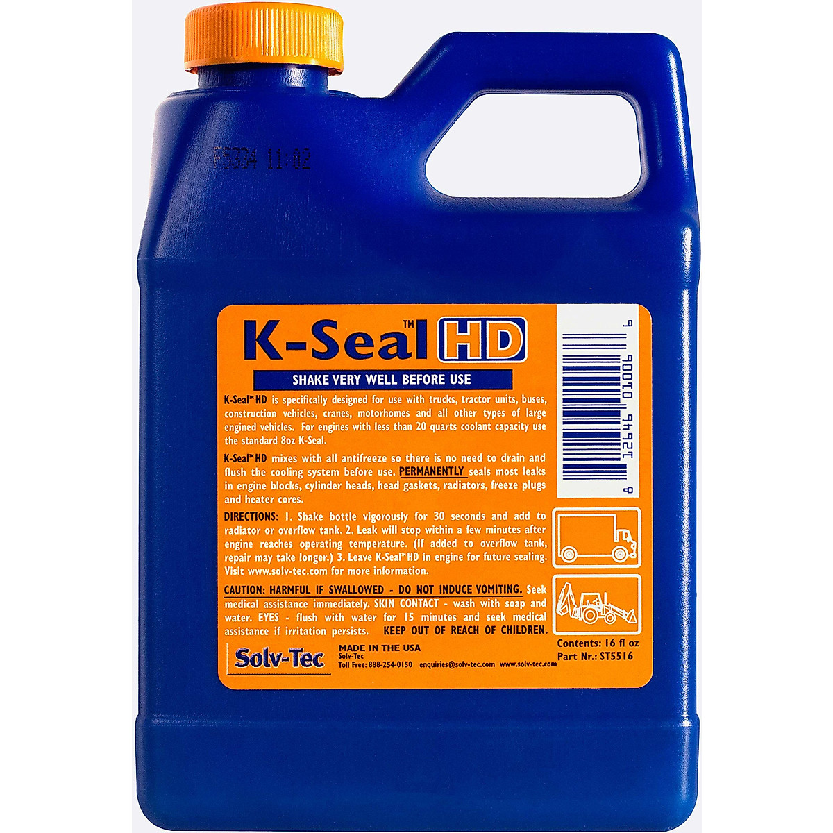 K-Seal ST5516 Heavy-Duty Multi-Purpose One Step Permanent Coolant Leak Repair, 8oz, Pour and Go, Mixes with All Antifreeze, No Flushing Required