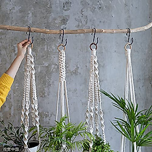 Zzbety 20 PCS S Hooks for Hanging Heavy Duty S Shaped Hooks with Safety Buckle Design for Kitchen Utensil and Closet Rod - Black S Hooks for Hanging Plants, Clothes, Cups etc