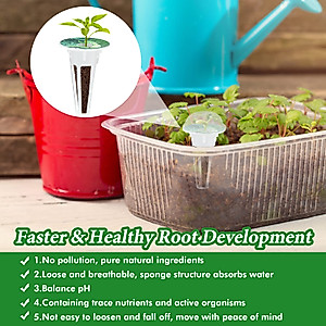 208 Pack Growth Sponges Seed Pod Kit for Plant, Seed Starter Pods Kit for Hydroponics Growing System, Replacement Sponges Pods Refill Growth Sponges Hydroponics Supplies Plant Nutrient