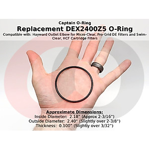 Captain O-Ring – Replacement DEX2400Z5 O-Ring for Hayward Outlet Elbow for Micro-Clear, Pro-Grid DE Filters and Swim-Clear, HCF Cartridge Filters (3 Pack)