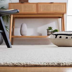 SAFAVIEH Micro-Loop Collection 8' x 10' Light Grey/Ivory MLP537F Handmade Premium Wool Area Rug