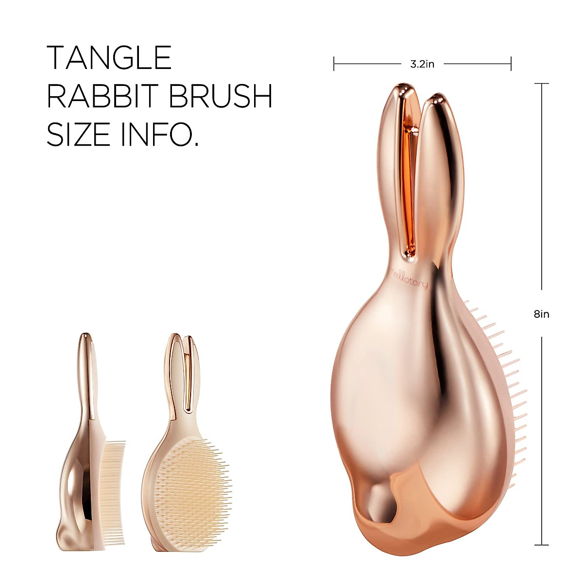 Mellotory, Tangle Rabbit Brush (Pink-Soft Bristles), Gentle Touch Detangler Hair Brush for Men Women & Kids. Soft Bristles for Sensitive Scalp. Wet & Dry Hair. Scalp Massager Brush, Detangling Brush for Adult and Kids Hair