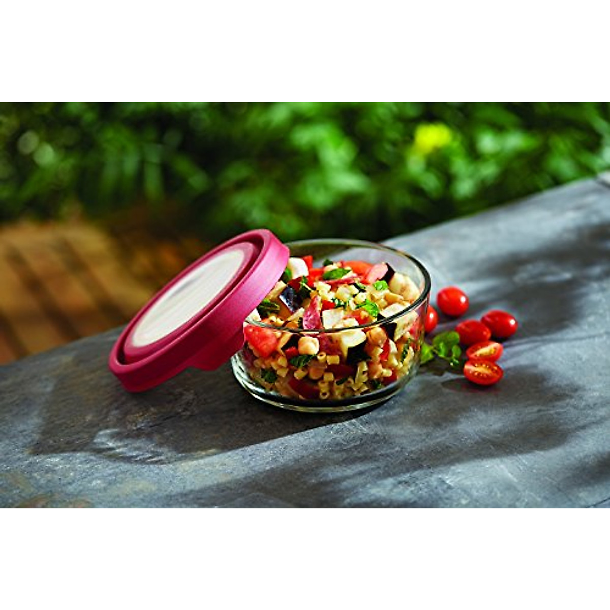 Anchor Hocking 4-Cup Round Food Storage Containers with Red TrueSeal Airtight Lids, Set of 4