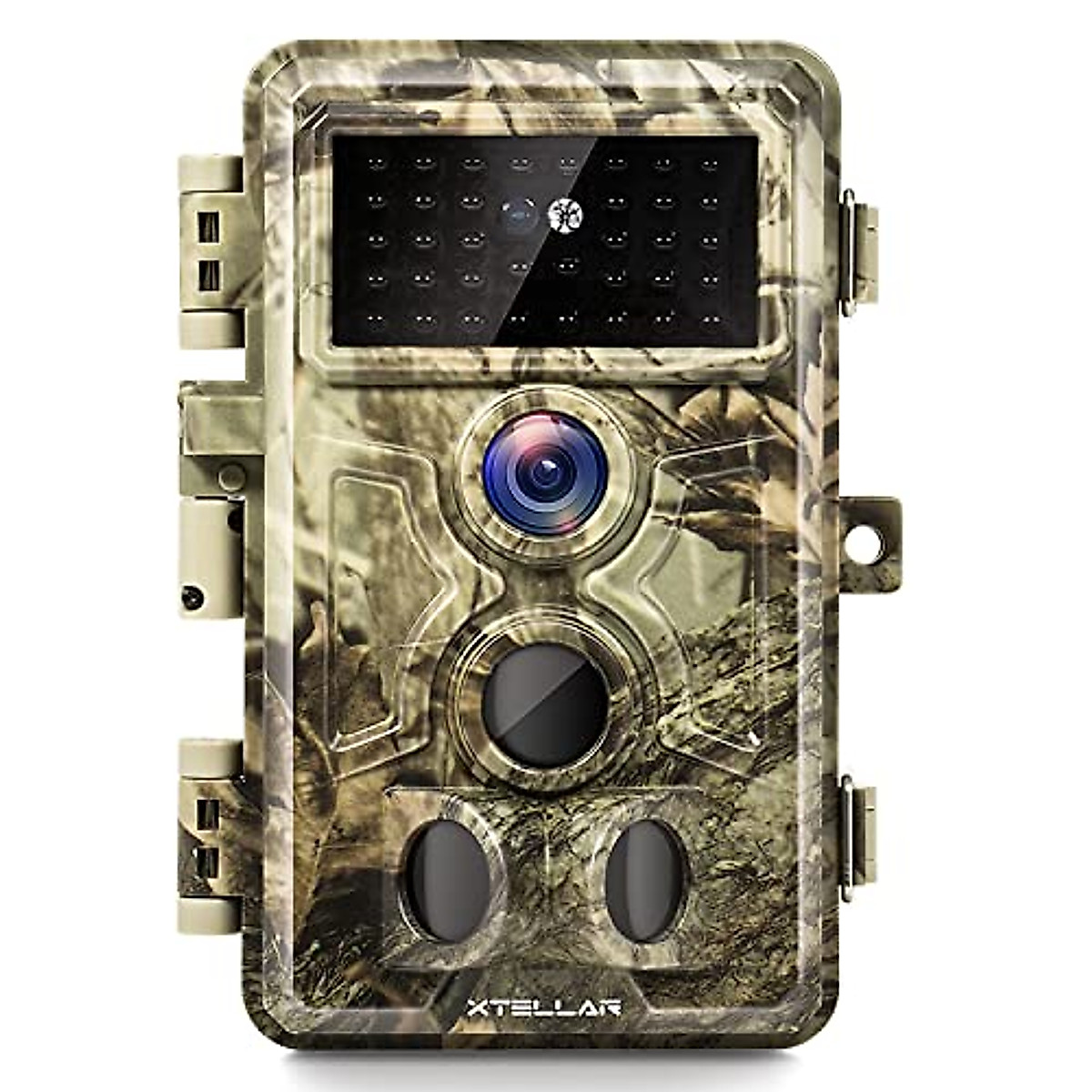 Xtellar Trail Camera 24MP 1080P IP66 Waterproof with Clear Night Vision and 3 Passive Infrared Motion Sensors for Hunting Scouting Range Control and Wildlife Researching (Camo Green)