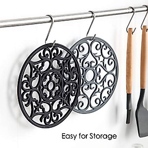 Colinda Silicone Trivet for Hot Dishes, Hot Pot and Pads - Protect Countertop from Hot Pot and Pans Coming Out from the Oven or Stove - Non-Slip & Heat Resistant,Navy Blue,Set of 3