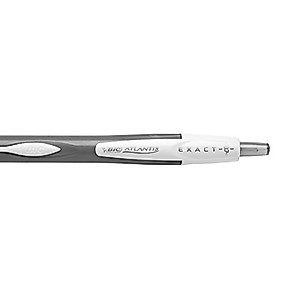 BIC Glide Exact Ballpoint Pen, Retractable, Fine 0.7 Mm, Black Ink, Black Barrel, Dozen