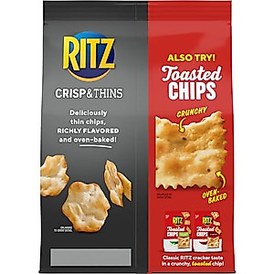 RITZ Crisp and Thins Cream Cheese and Onion Chips, 7.1 oz