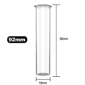 92mm CR Plastic Packaging Pop Top Tubes - Child Resistant Travel Holder Vial Containers - 700 qty (Clear)