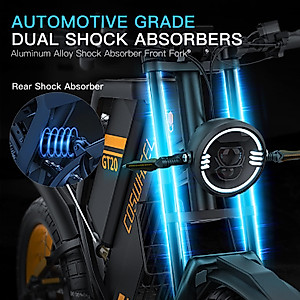 COSWHEEL GT20 Electric Bike for Adults, Electric Dirt Bike with 1500W Motor 48V/25Ah Removable Battery, Up to 31MPH Electric Motorcycle, Shimano 7-Speed, 20" x 4.0 Fat Tires Electric Mountain Bike