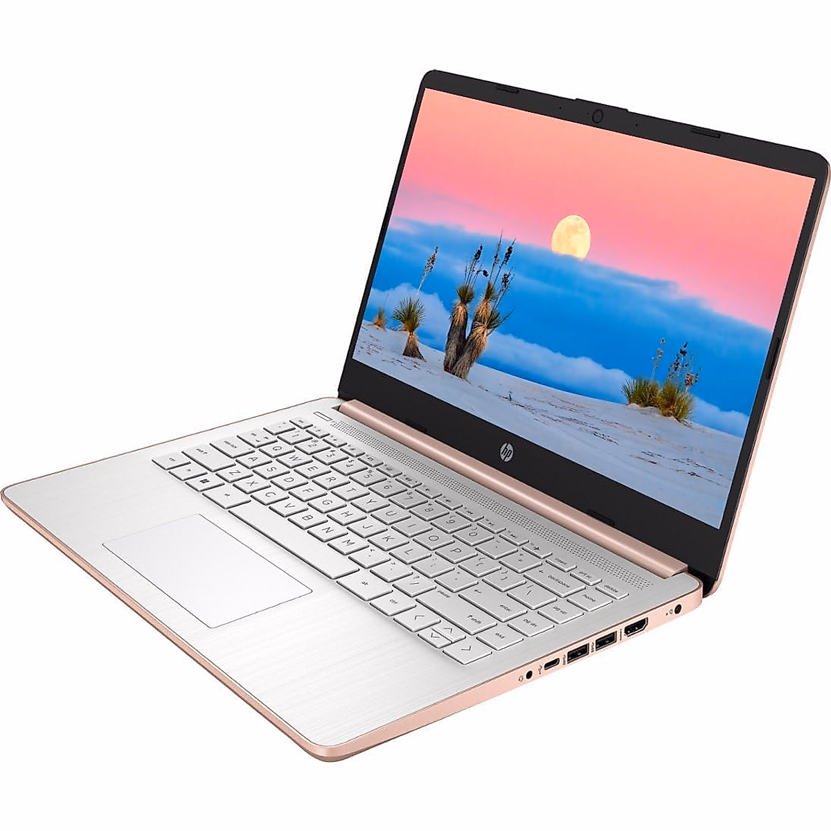 HP 14 Inch Laptop Computer, Ultra Thin and Light Laptop for College Students, Intel Celeron N4120, 16GB RAM, 320GB Storage (64GB eMMC+256GB MSD Card), Long Battery Life, 1-Year Office 365, Win11 S