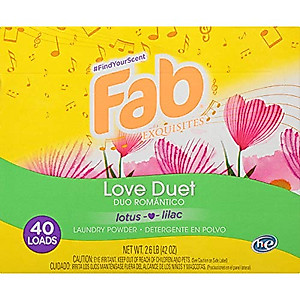 Fab Love Duet Powder Laundry Detergent (2.6 lbs)