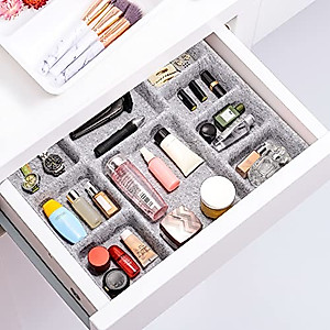 Welaxy Drawer Organizer trays with 9 compartments storage box multi storage purpose for home office desk closet bathroom kitchen (Gray)