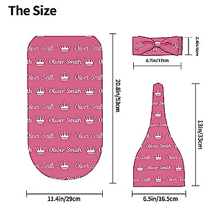 Darabit Personalized Baby Blankets for Baby Girl Boy - Personalized Baby Swaddle Blanket and Hat with Name Custom Blanket Personalized Baby Gifts Custom Newborn Gifts