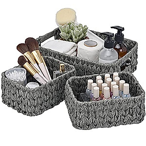 GRANNY SAYS Bundle of 3-Pack Wicker Baskets & 3-Pack Wicker Storage Baskets